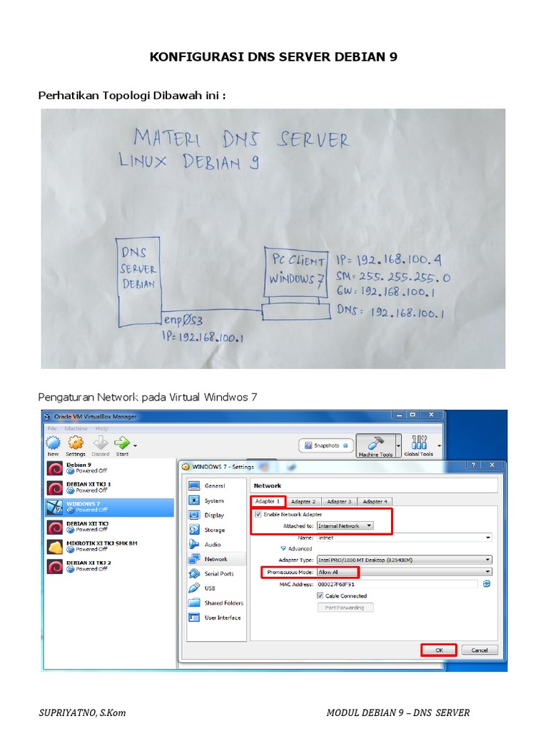 Konfigurasi DNS Server Debian 9 | PDF | Griya & Taman | Komputer