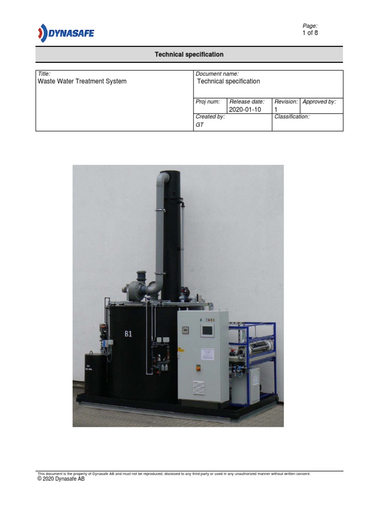 WJ Waste Water Treatment System 01122020 | PDF | Filtration | Water