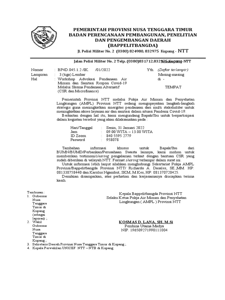 Surat Advokasi CSR | PDF