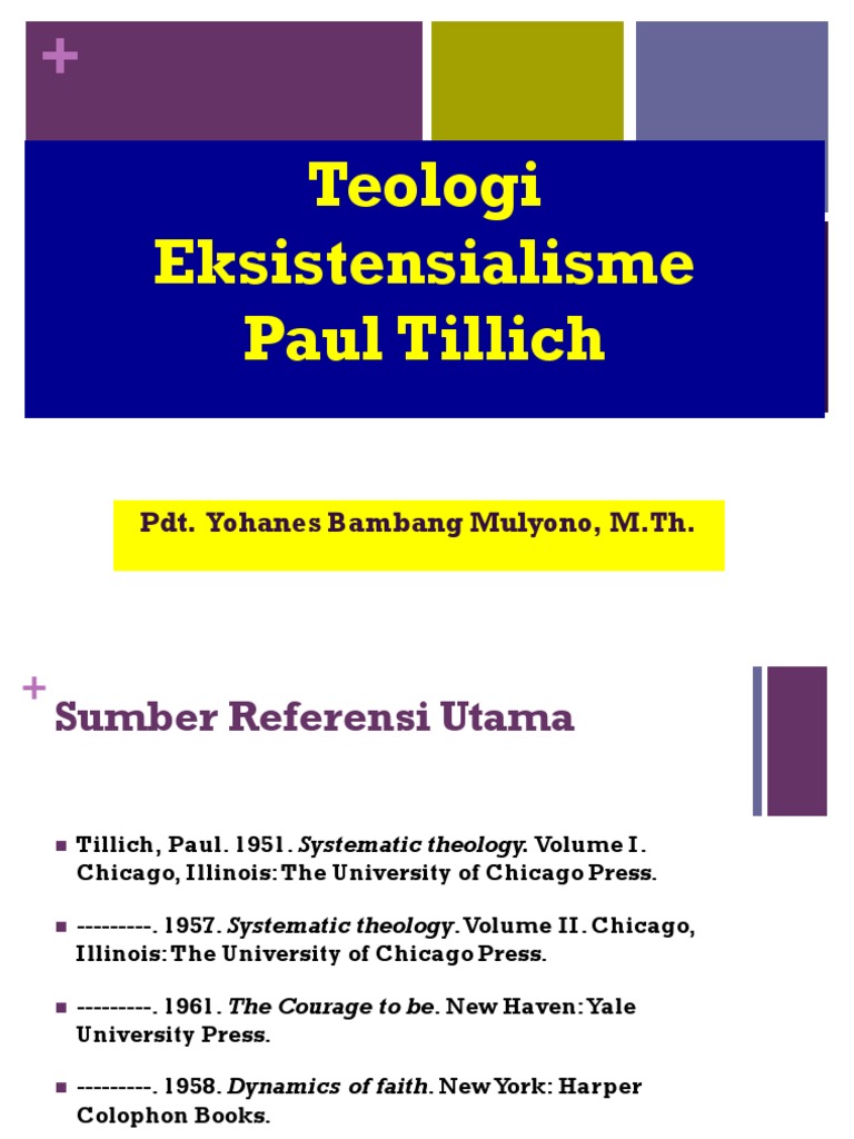 Teologi Paul Tillich | PDF Teologi Paul Tillich | PDF