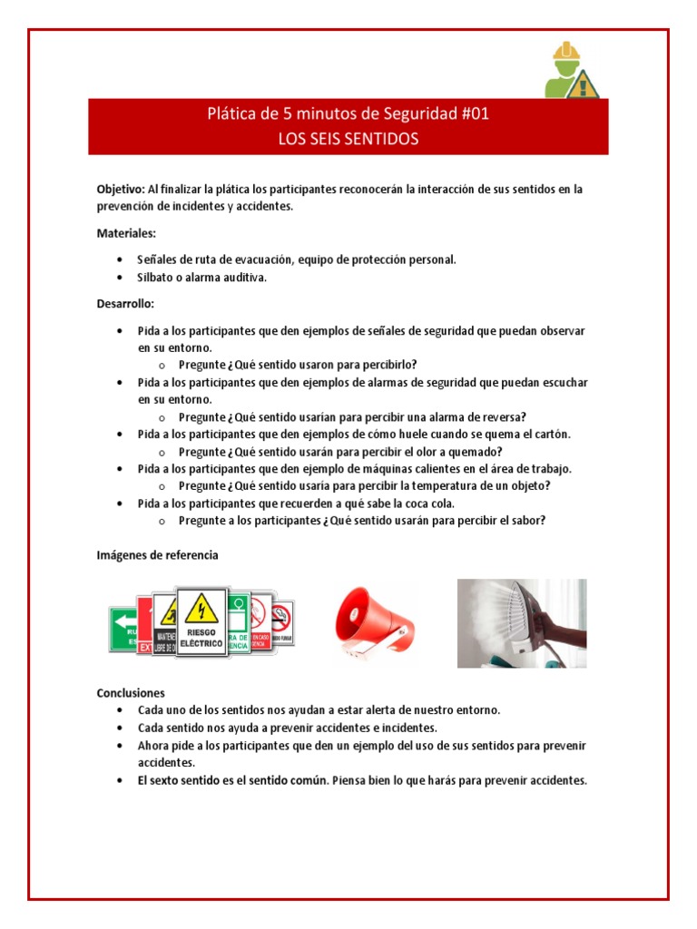 Platica de 5 Minutos 01 LOS 6 SENTIDOS | PDF