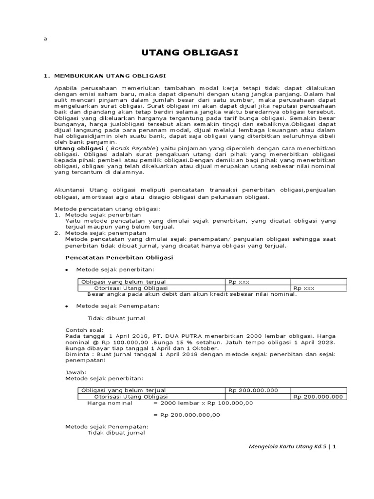 Modul Utang Obligasi | PDF