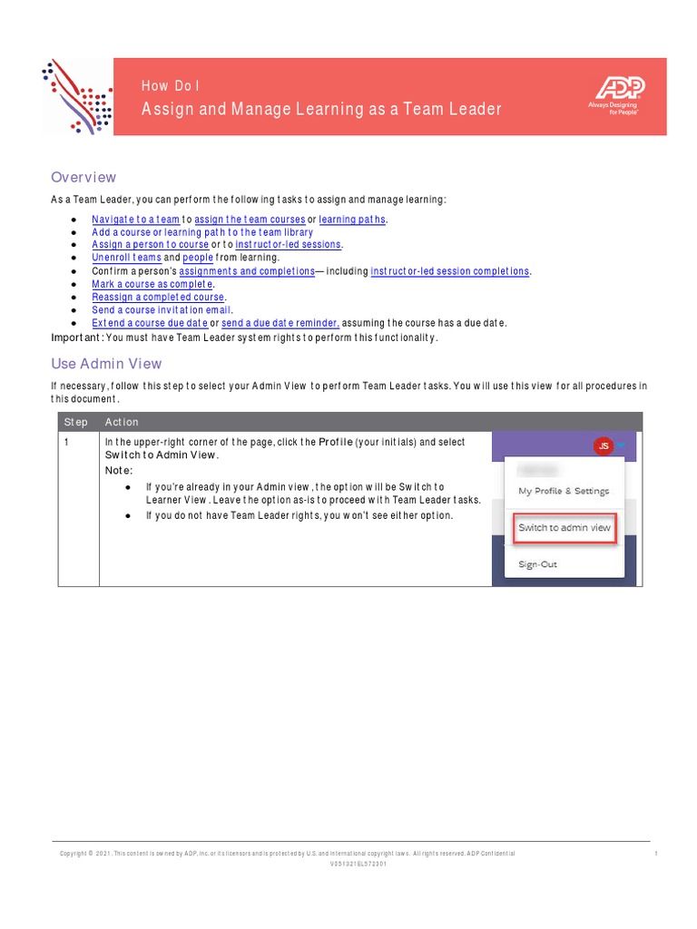 Assign and Manage As A Team Leader in Learning | PDF | Communication ...