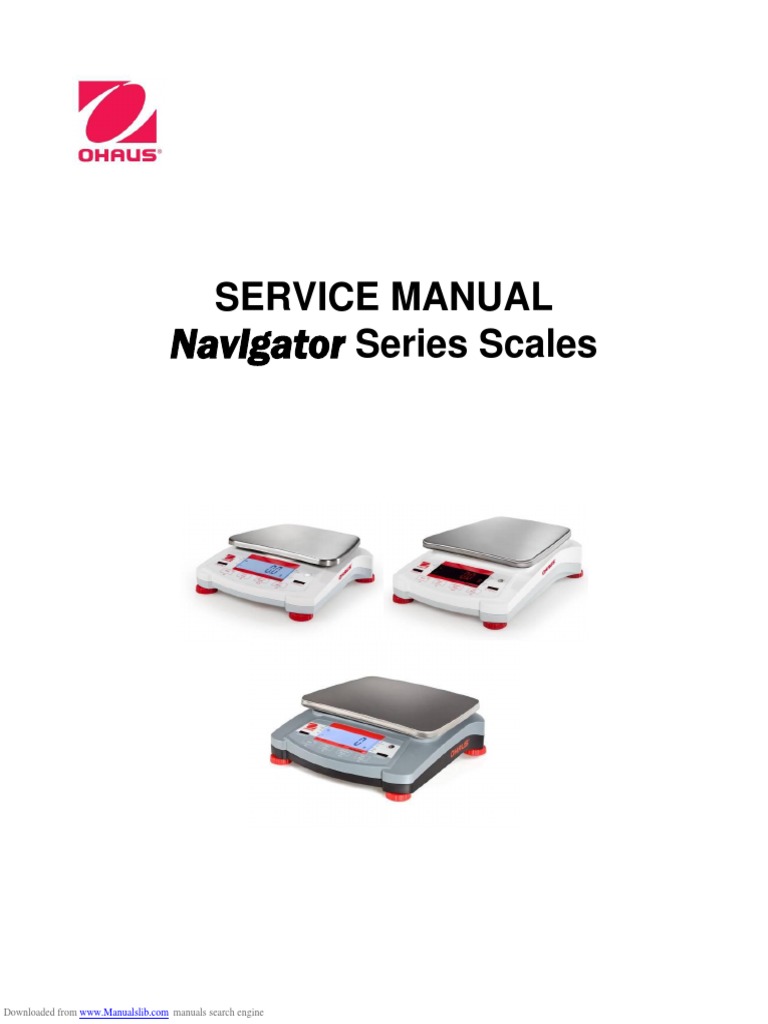 Navigator: Service Manual Series Scales | PDF | Calibration | Menu ...