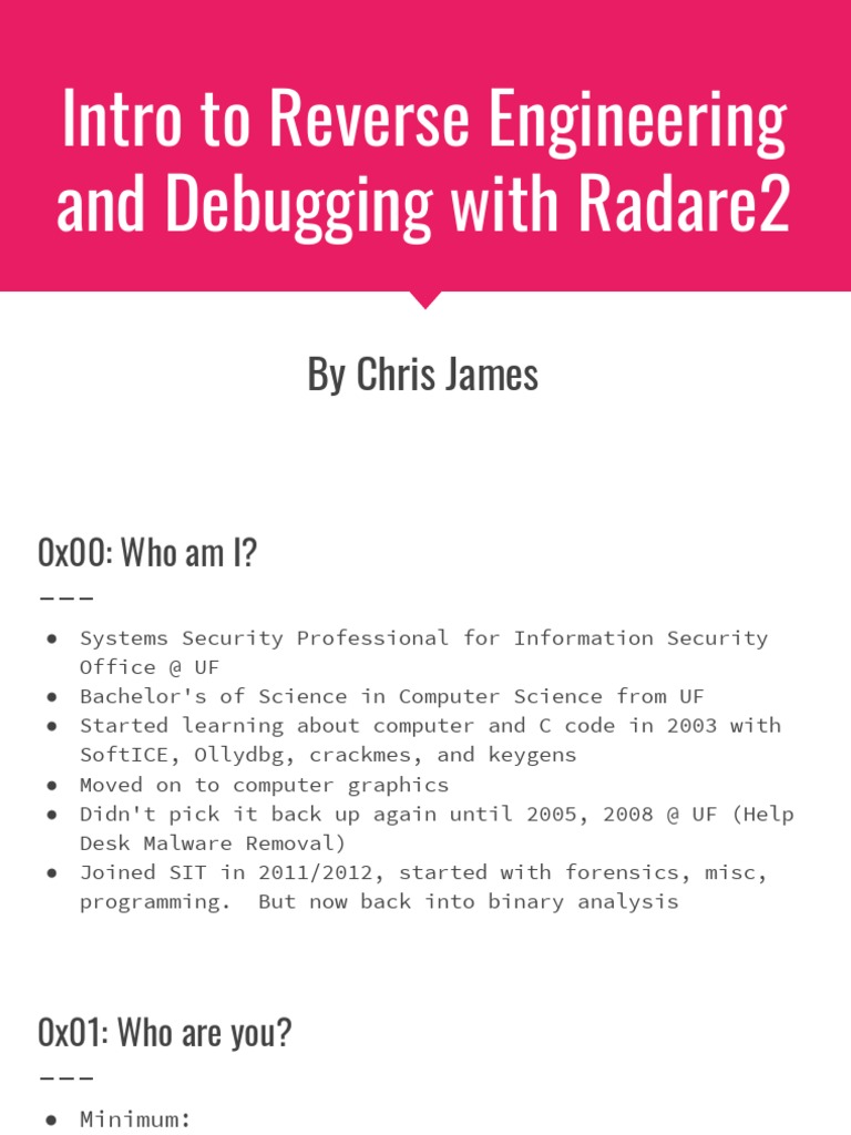 Intro To Reverse Engineering and Debugging With Radare2 | PDF ...