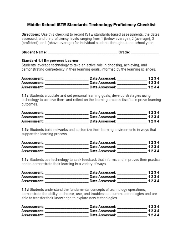 Sims Technology Proficiency Assessment Tool | PDF | Educational ...