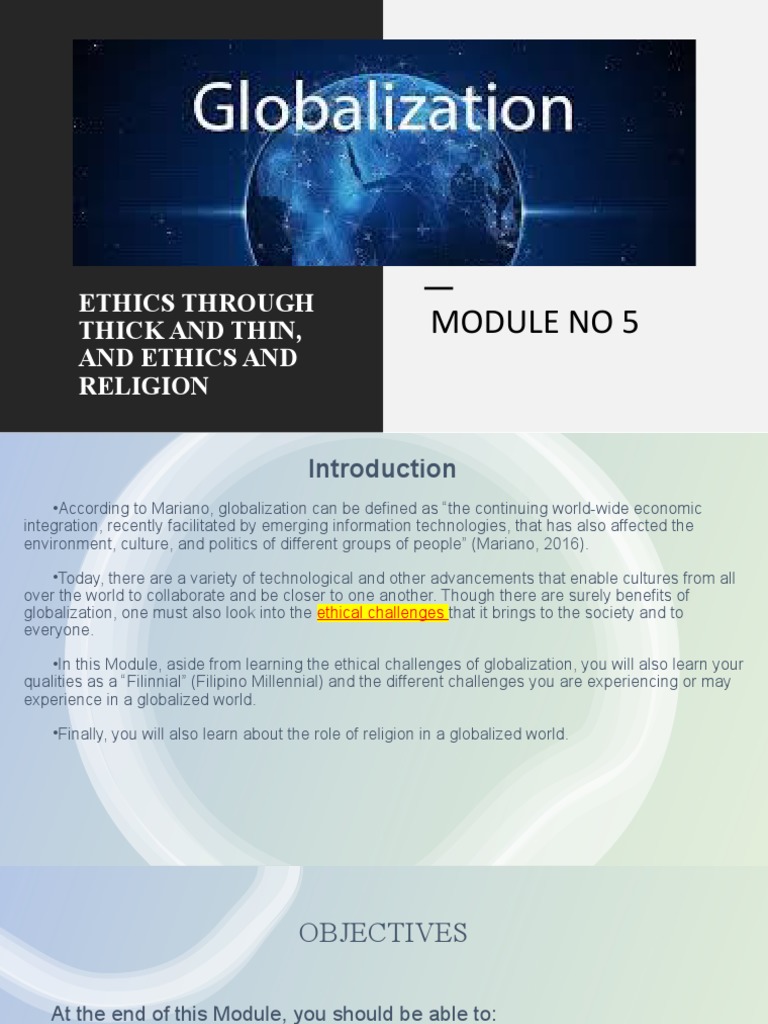 Ethical Challenges of Globalization | PDF | Globalization | Climate Change