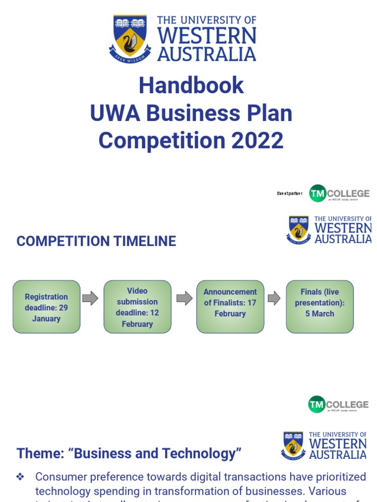 Handbook UWA Business Plan Competition 2022 | PDF | Competition ...