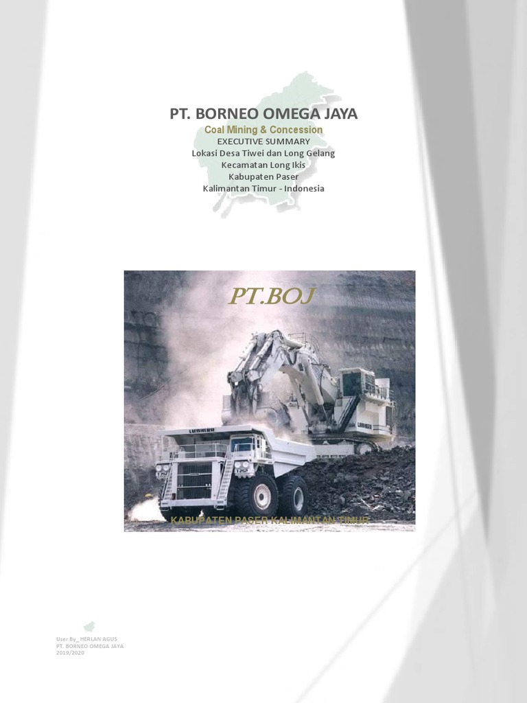 Ringkasan Eksekutif PT. Borneo Omega Jaya | PDF