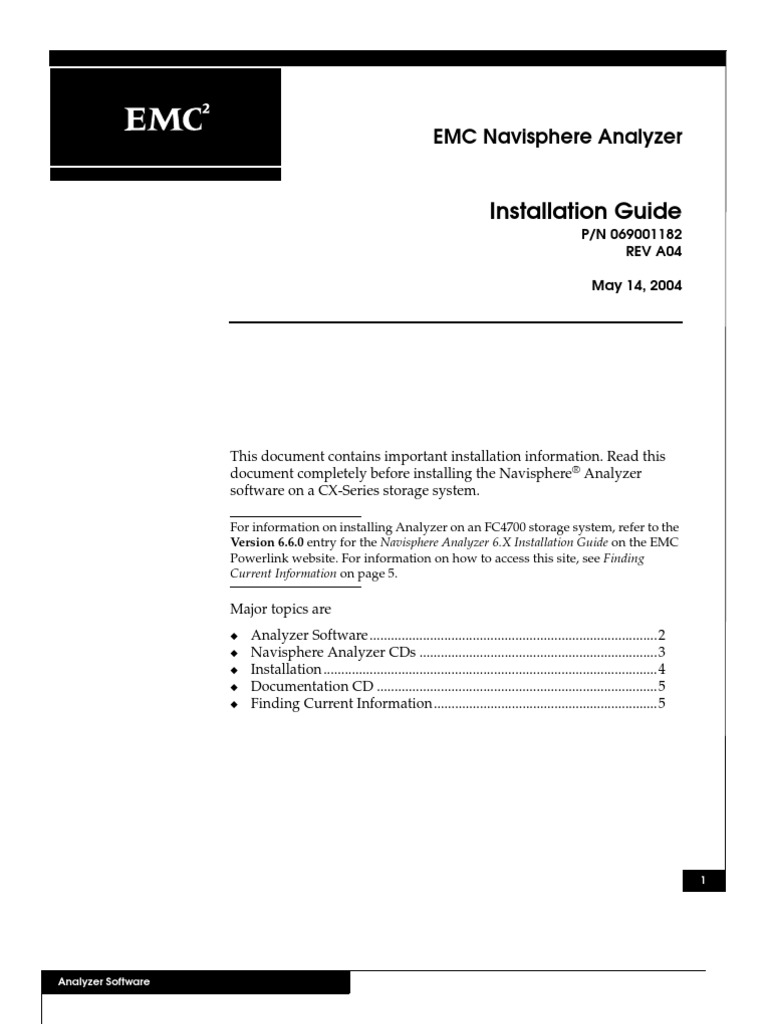 Navisphere Analyzer Installation Guide 6.7 A04 | PDF | Microsoft ...