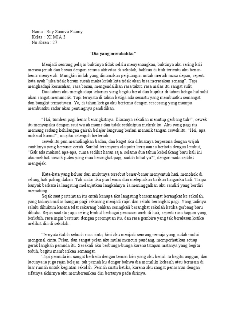 Roy S.F Cerpen Bindo | PDF