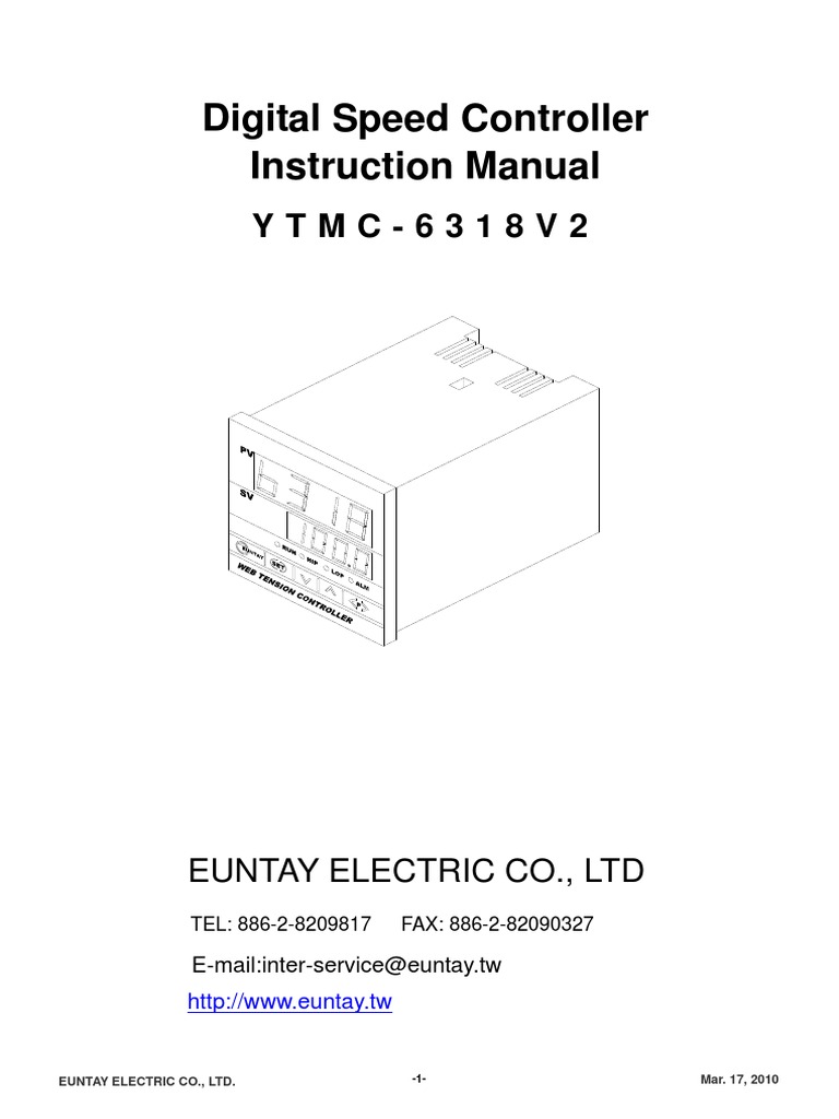 Ytmc-6318v2 Instruction Manual-20100317 | PDF | Parameter (Computer Programming) | Feedback