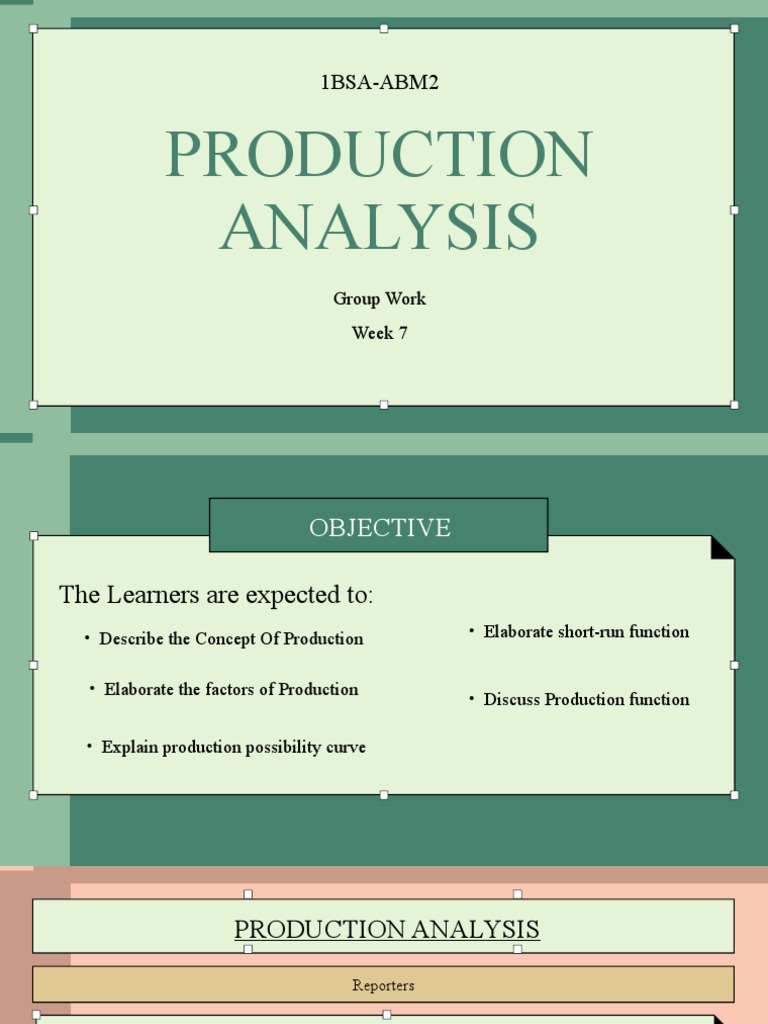 Production Analysis: 1BSA-ABM2 | PDF | Production Function | Factors Of ...