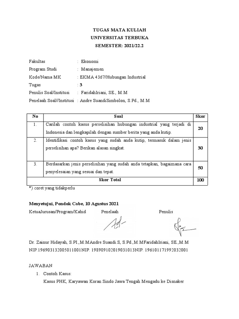 Soal Tugas 3 HI | PDF