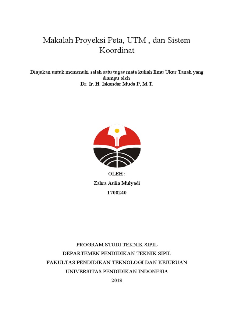 Proyeksi Peta dan Sistem Koordinat UTM | PDF