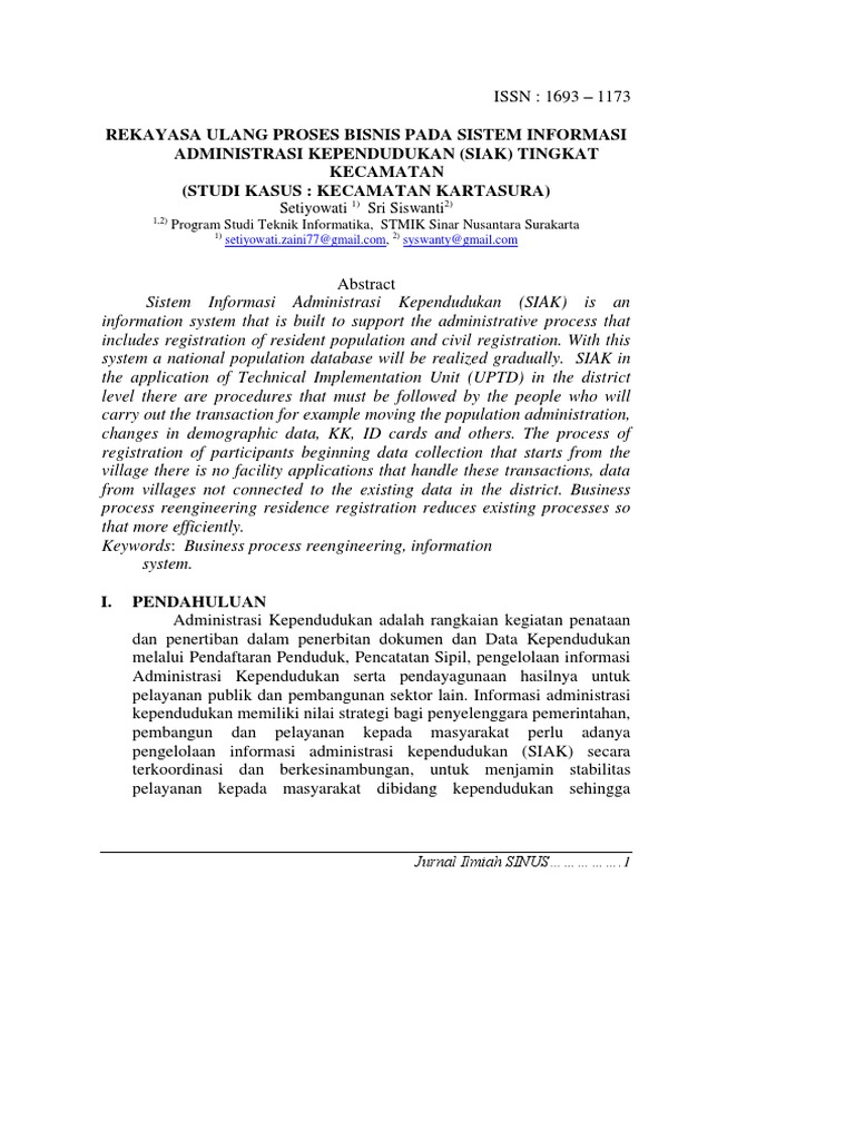 Jurnal BPR SIAK | PDF