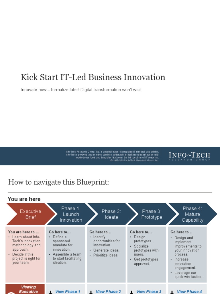 02 Kick Start IT Led Business Innovation Storyboard Phases 1 4 | PDF ...