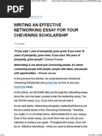 Chevening Scholarship: Sample Chevening Application Essay | PDF ...