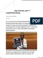 Networking Essay For Chevening Scholarship | PDF | Leadership | Essays