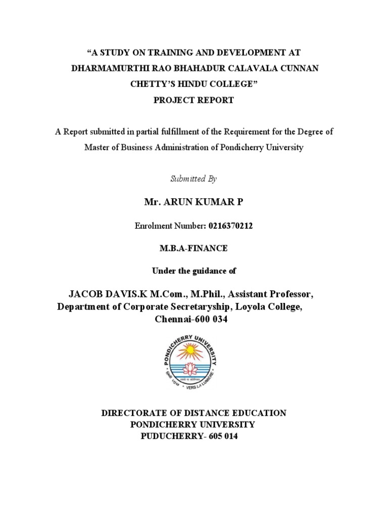 MBA Finance Project | PDF | Employment | Employee Retention