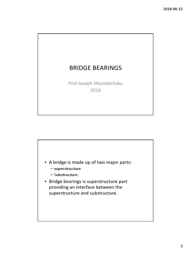 Understanding Bridge Bearings and Their Functions | PDF | Bearing ...