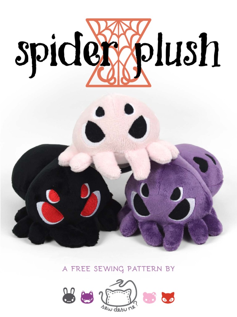 Spider Plush Sewing Pattern | PDF | Sewing | Seam (Sewing)