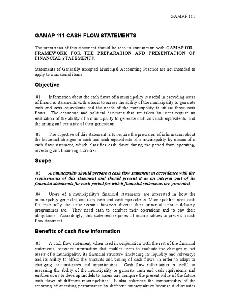 Cash Flow Statement Example | PDF | Cash Flow Statement | Cash And Cash ...