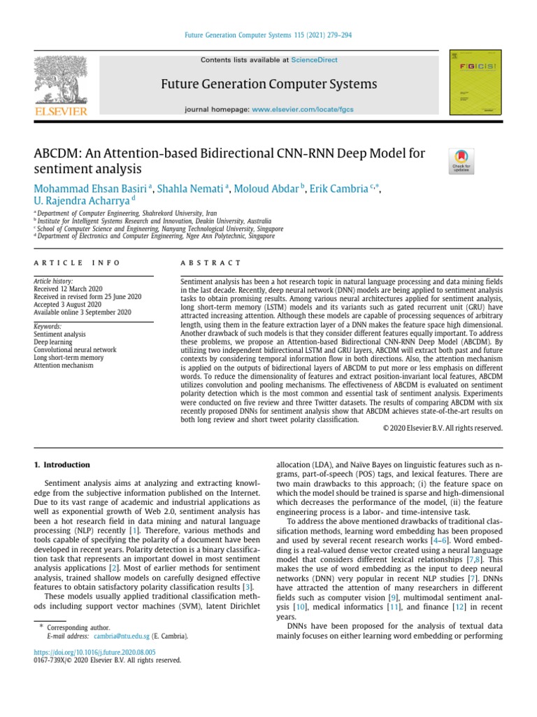 Future Generation Computer Systems: Mohammad Ehsan Basiri Shahla Nemati ...