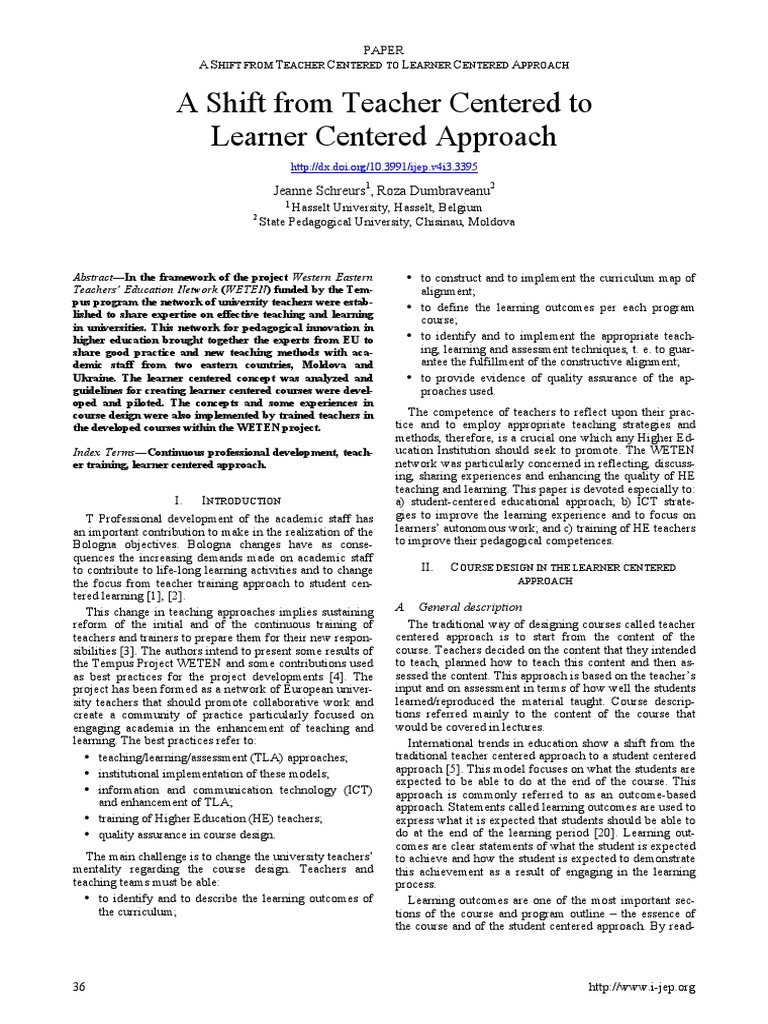 Learner-Centered Teaching Shift | PDF | Constructivism (Philosophy Of Education) | Learning