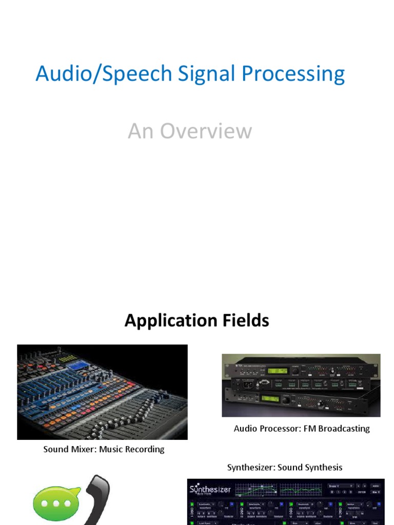 Audio/Speech Signal Processing: An Overview | PDF | Digital Audio | Codec