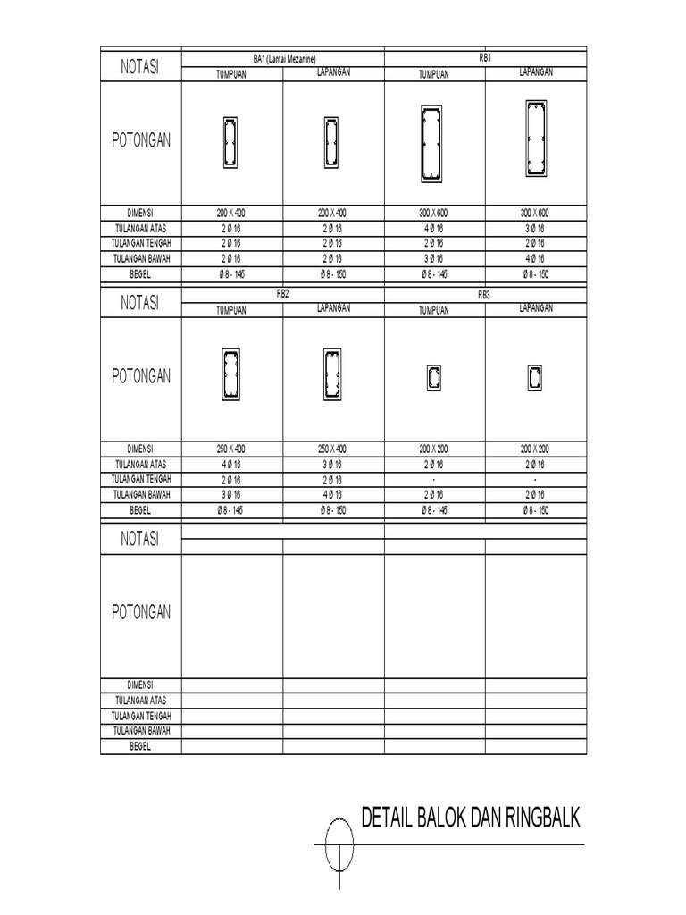 Detail Tulangan Balok Dan Plat | PDF