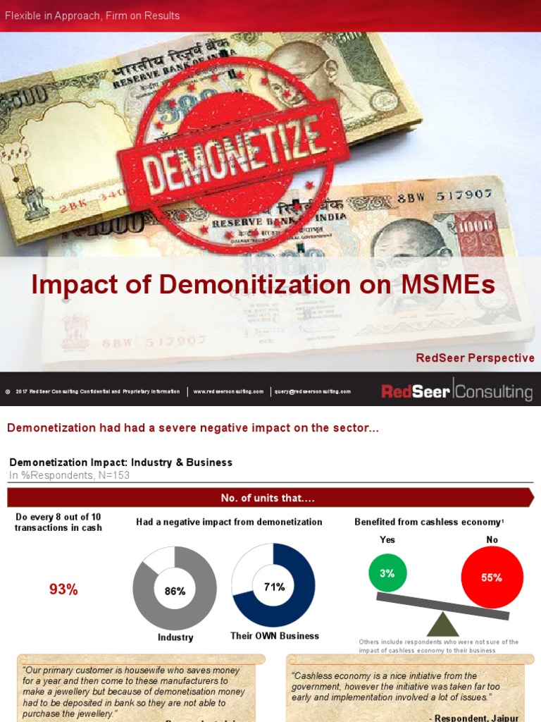 Demonetization Impact On MSME | PDF | Financial Transaction | Payments