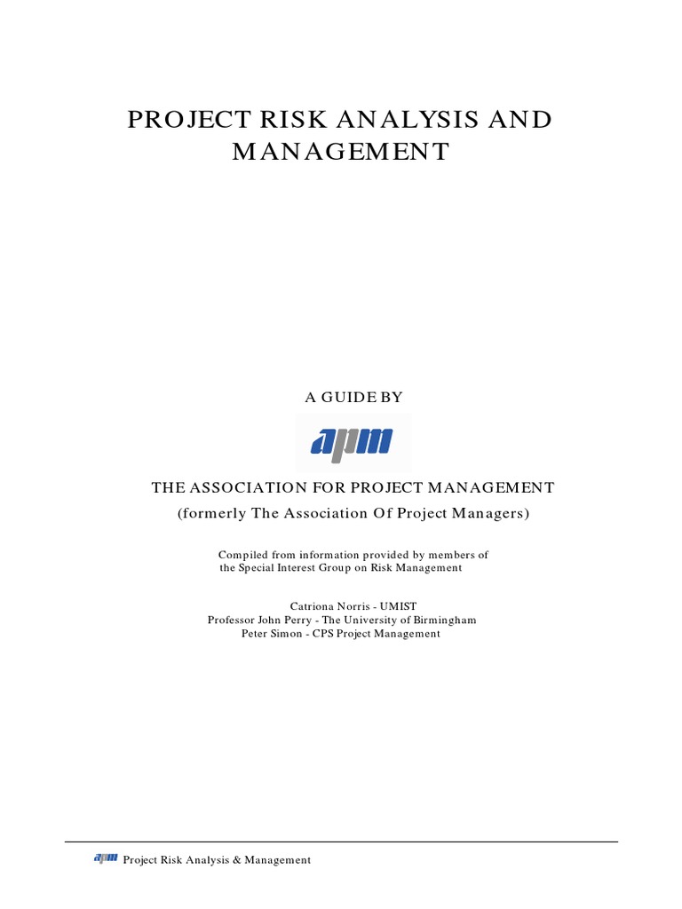 Project Risk Analysis and Management | PDF | Business