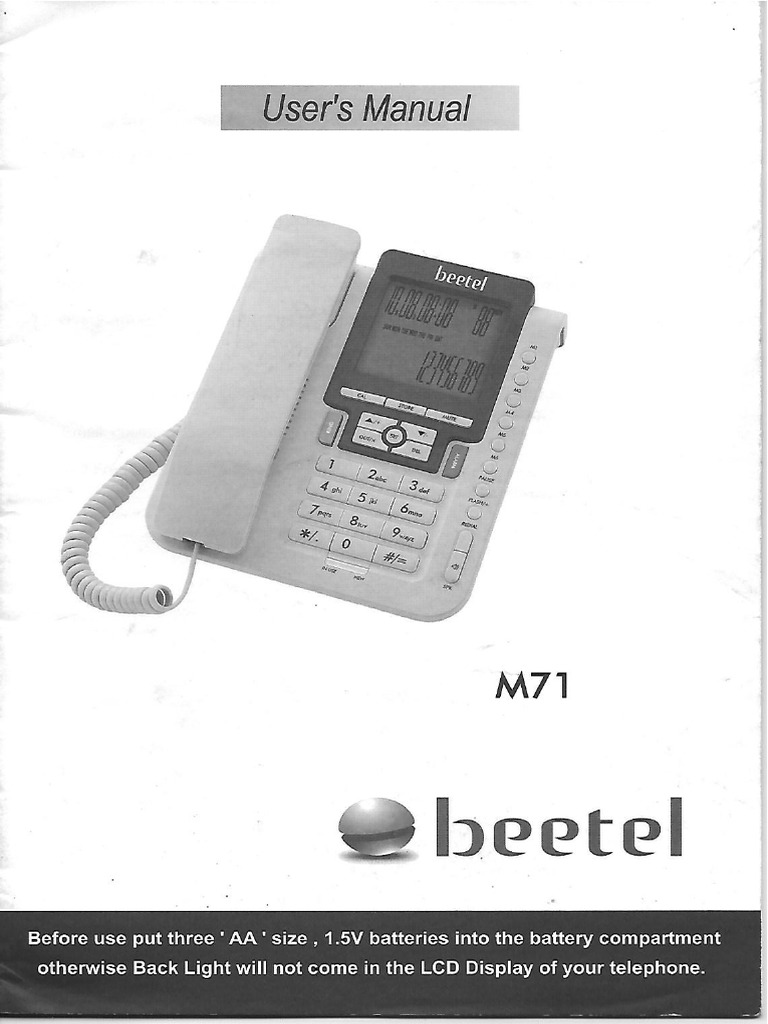 Beetel M71 A User Manual | PDF