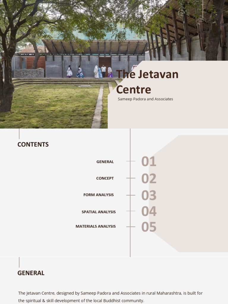 Jetavan Spiritual Center Design Overview | PDF | Roof | Economic Sectors