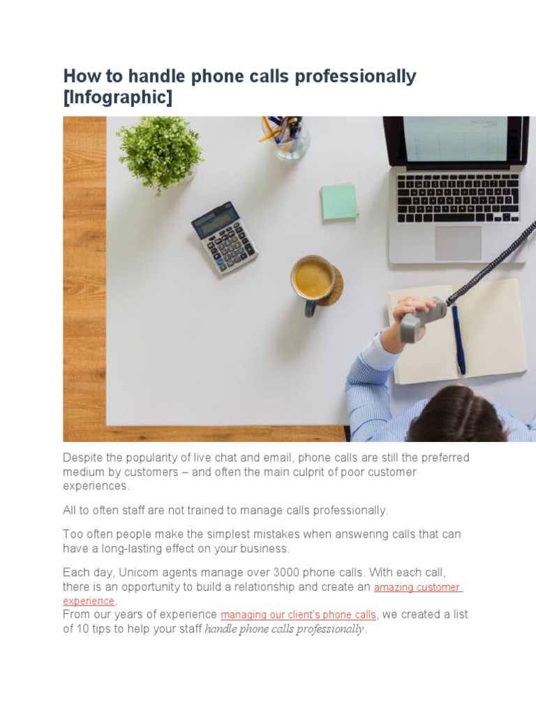 How To Handle Phone Calls Professionally | PDF | Call Centre | Voicemail