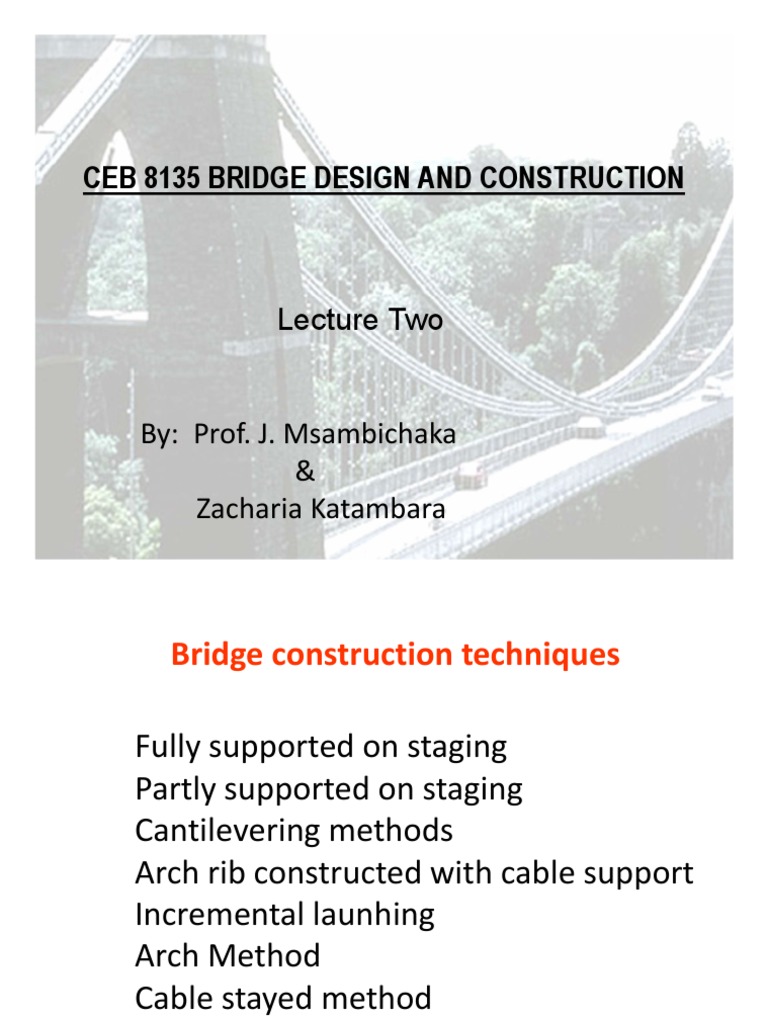 Bridge Construction Lecture Notes | PDF | Technology & Engineering