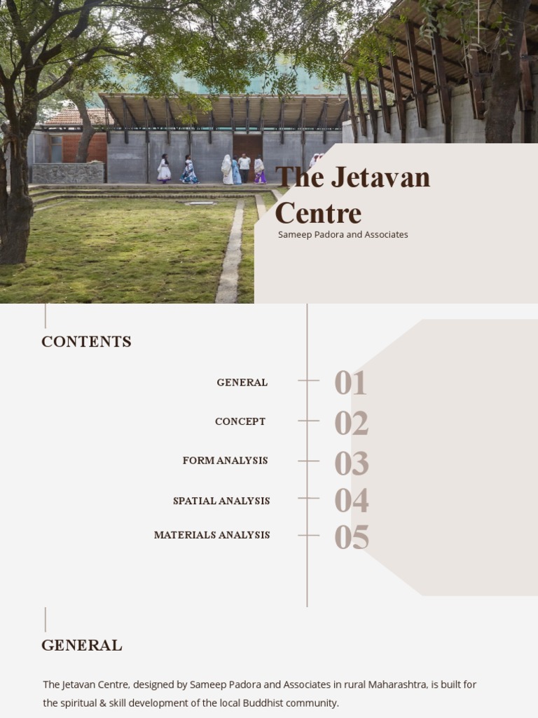 Jetavan Spiritual Centre Design Overview | PDF | Roof | Economic Sectors