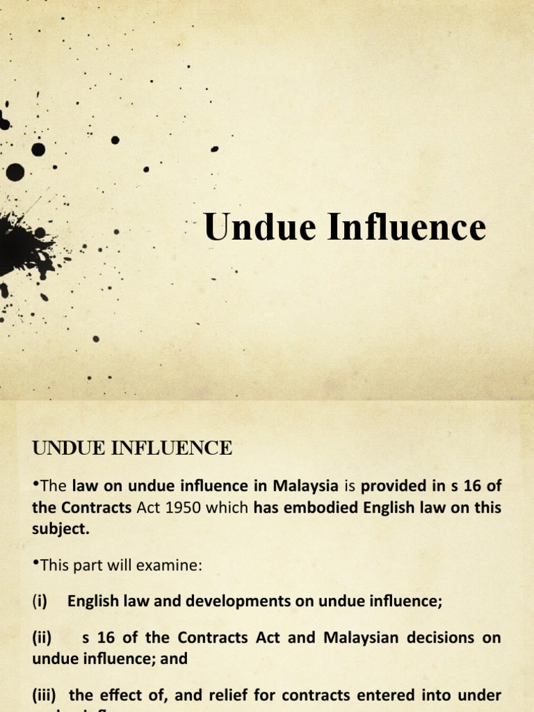 Chapter 1 Undue Influence | Download Free PDF | Law Of Obligations ...