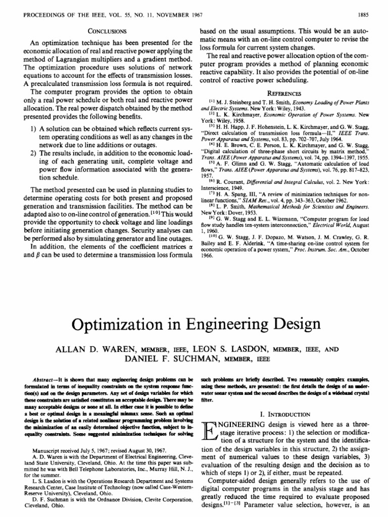 Optimization in Engineering Design | PDF | Mathematical Optimization ...