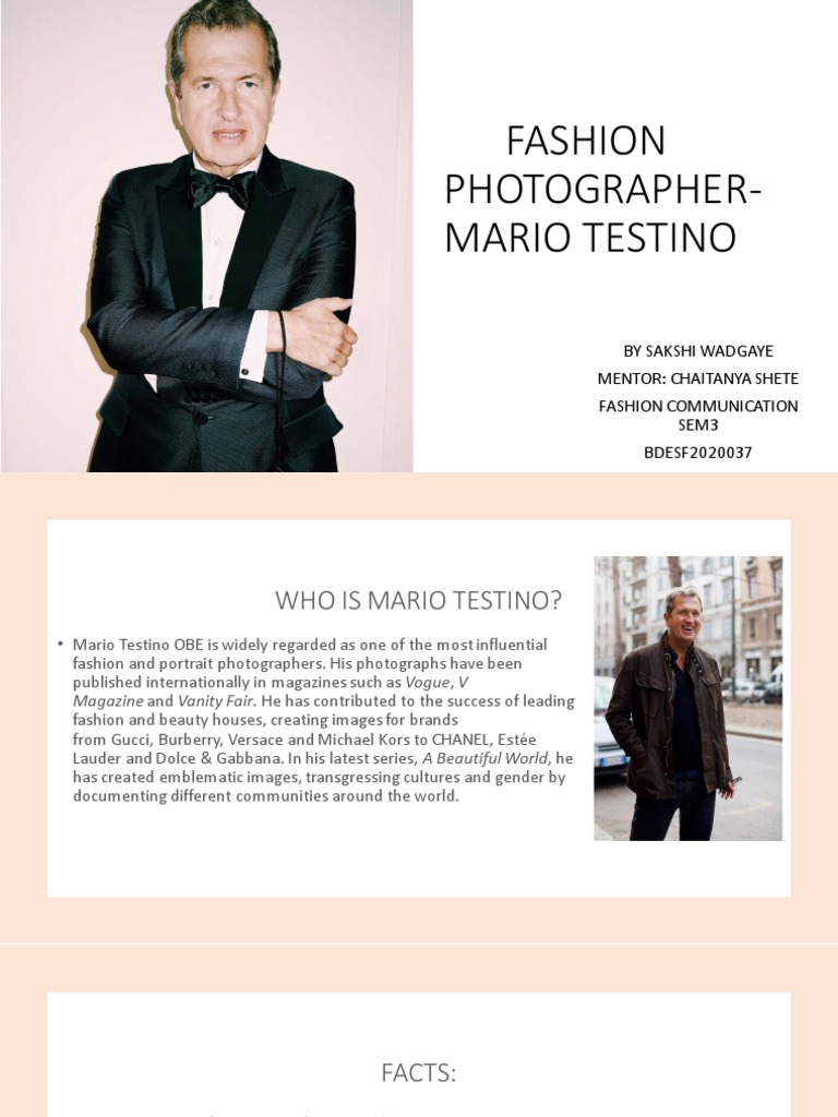 Mario Testino: Icon of Fashion Photography | PDF