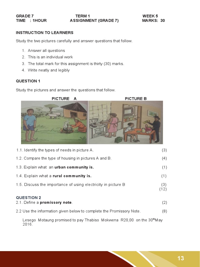 Grade 7 Assignment Ems | PDF | Banking | Money