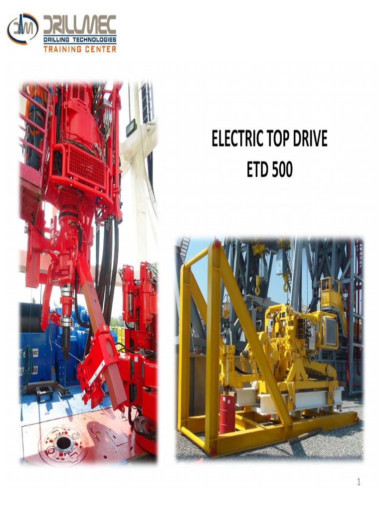 Electric Top Drive ETD 500 | PDF | Transmission (Mechanics) | Electric ...