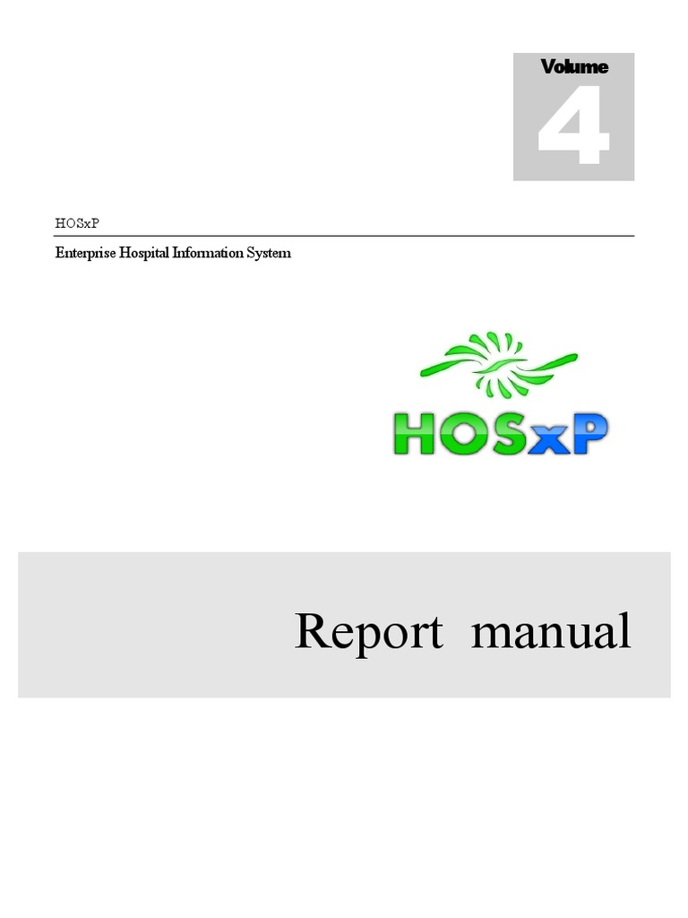 HOSxP Report Manual Vol41 | PDF