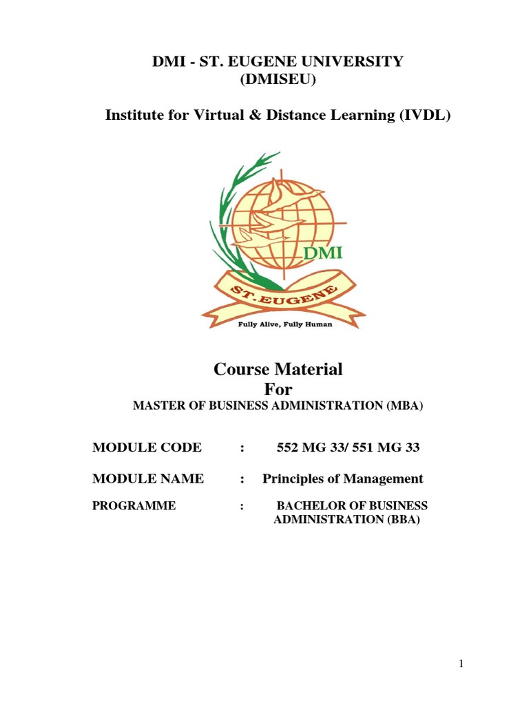 Dmi - St. Eugene University (Dmiseu) Institute For Virtual & Distance ...