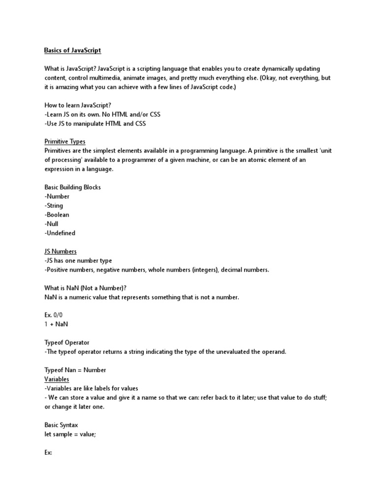 Front End Javascript Part 1 Pdf Array Data Type Java Script 4110
