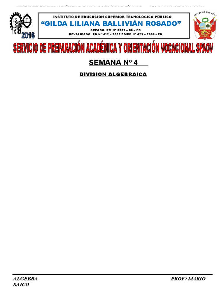 Algebra Sem4 | PDF | Matemáticas | Álgebra abstracta