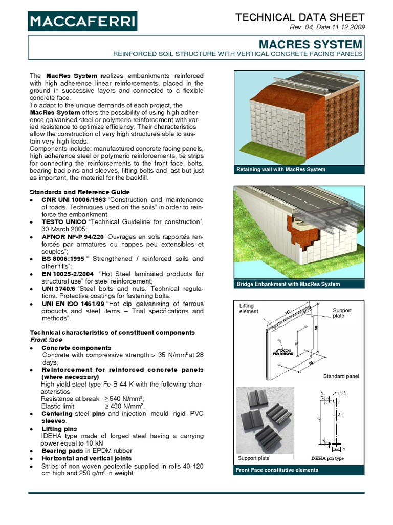 TDS Macres System | PDF | Concrete | Galvanization