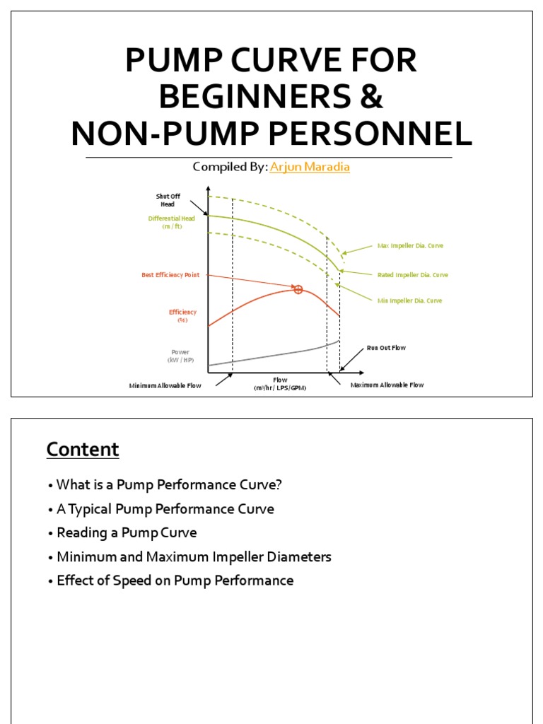 Pump Curve For Beginners & Non-Pump Personnel: Compiled by | PDF | Pump ...