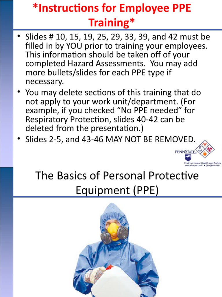 Basics of Ppe Training | PDF | Personal Protective Equipment | Workplace